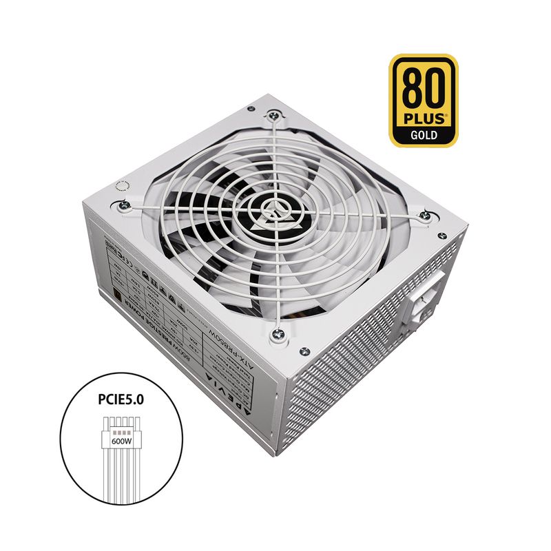 Apevia | ATX-PR850W-WH ATX 3.0 + PCIE 5.0 | 800W+ | Power Supply
